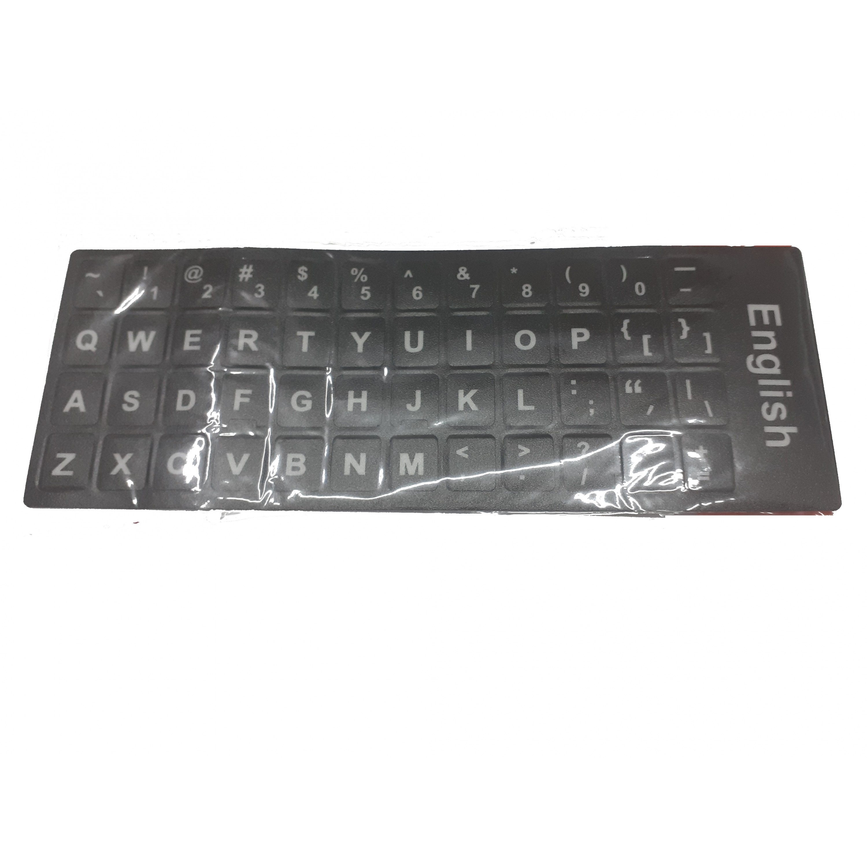 Sticker tastatura laptop nou Negru cu litere albe US - Shoplaptop.ro